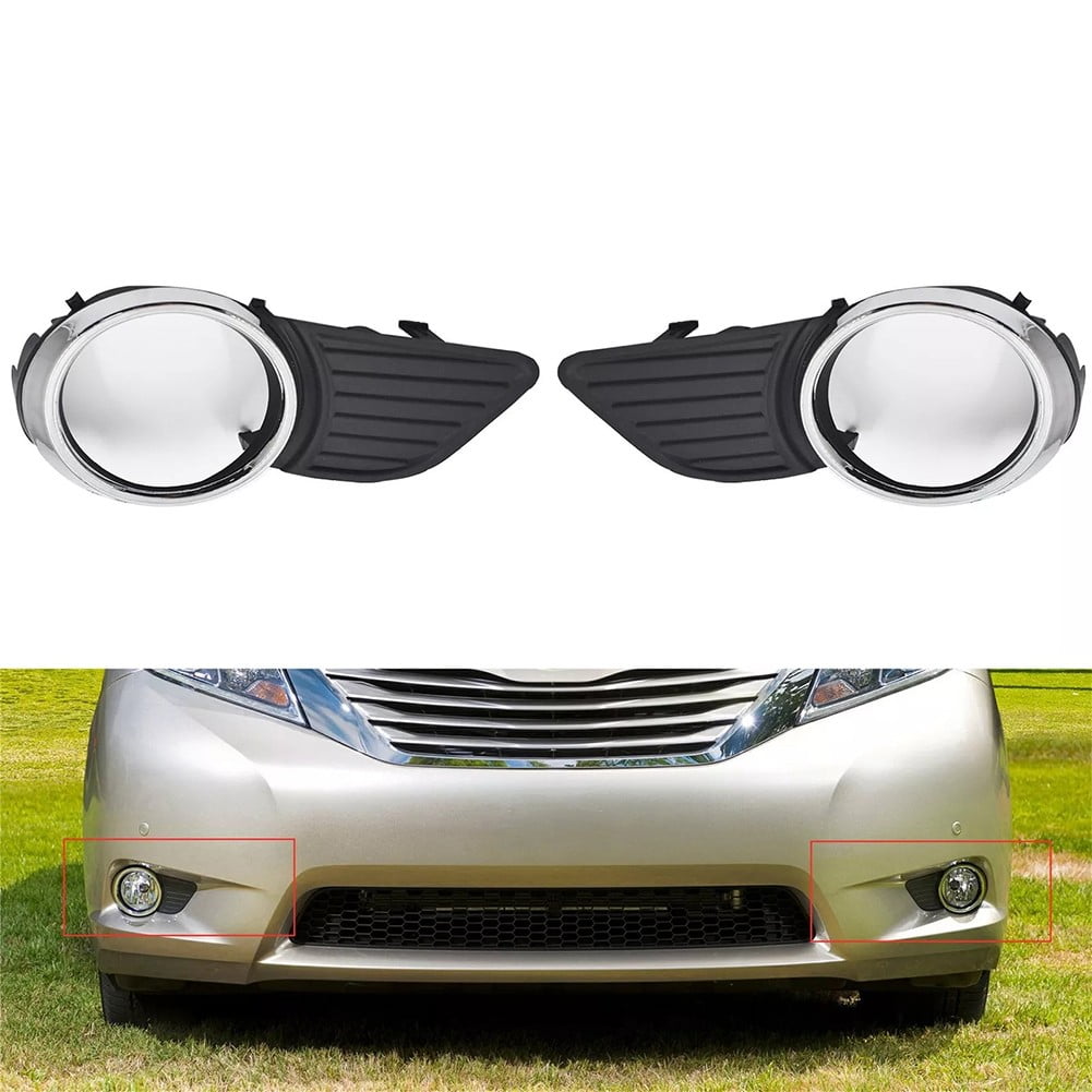 1pc Auto Front Bumper Fog Light Cover Chrome Trim 52030-08010 52040 ...