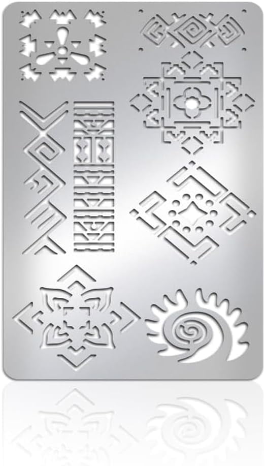 1Pc Aztec Symbol Metal Stencil Retro Metal Cutting Dies Stencils for ...