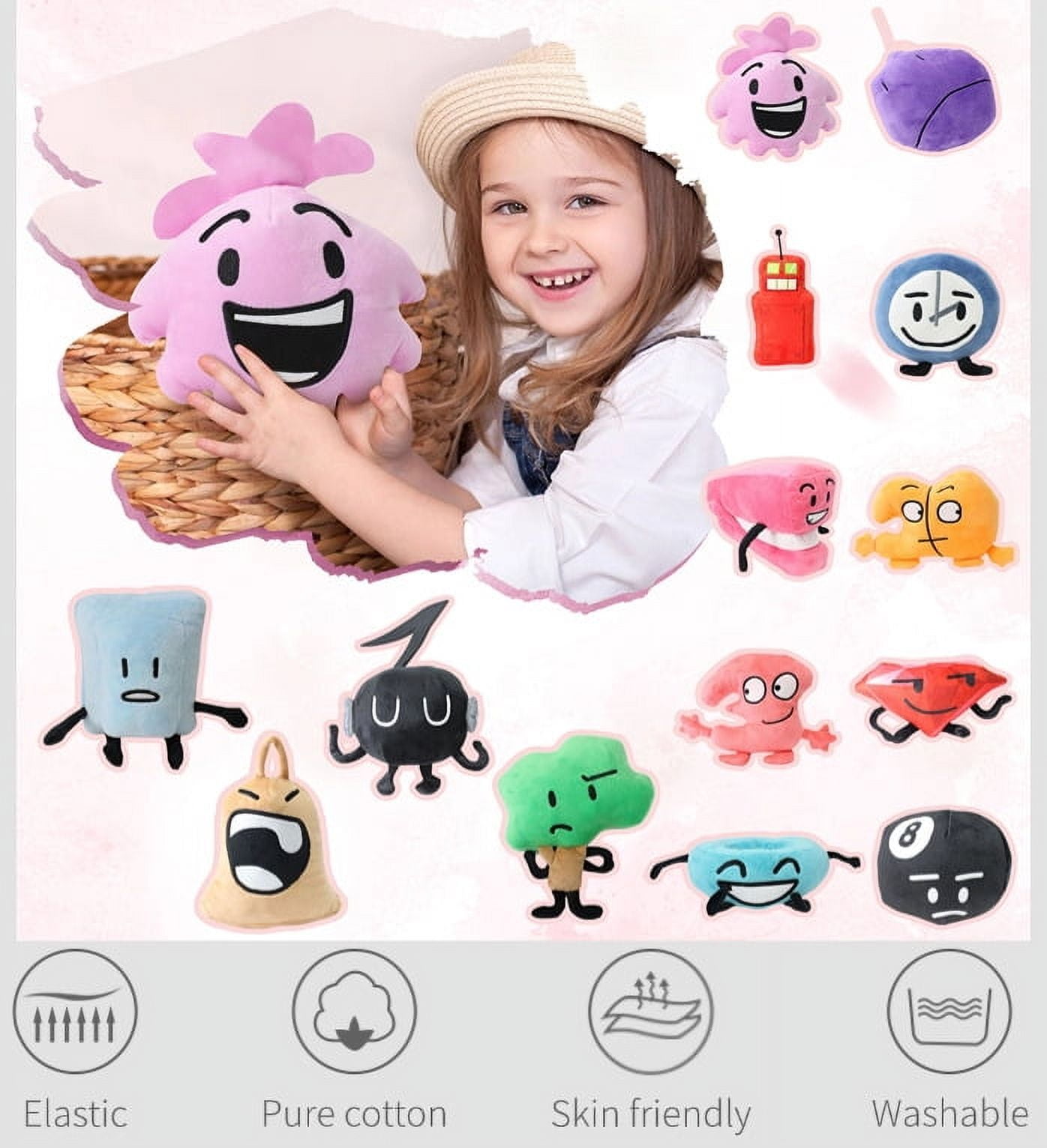 1Pc BFDI Plush Toys, Battle For Dream Island Stuffed Animal Plushies ...