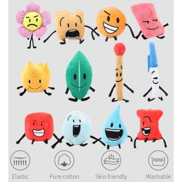 6Pcs BFDI Plushies, Ultrasoft Battle for Dream Island TV Series ...