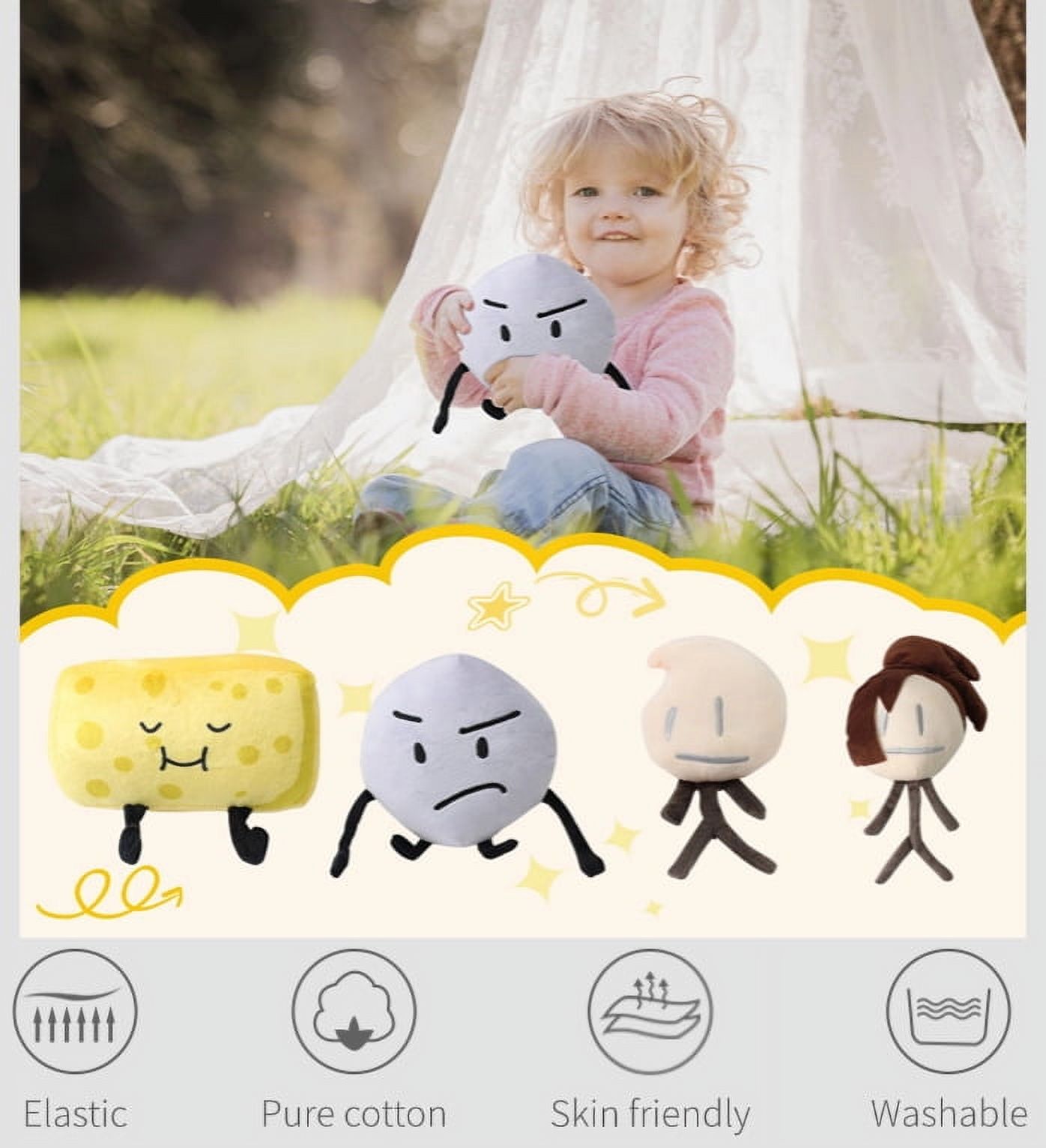 1Pc BFDI Plush Toys, Battle For Dream Island Stuffed Animals Plushies ...