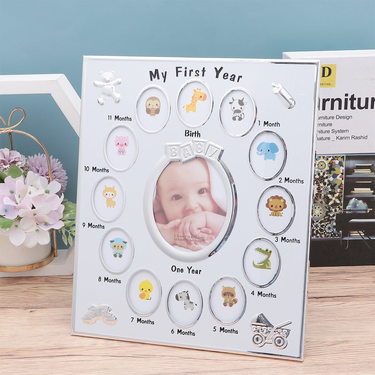 1Pc Baby 12 Months Photo Frame My First Year Baby Picture Frame Growth ...