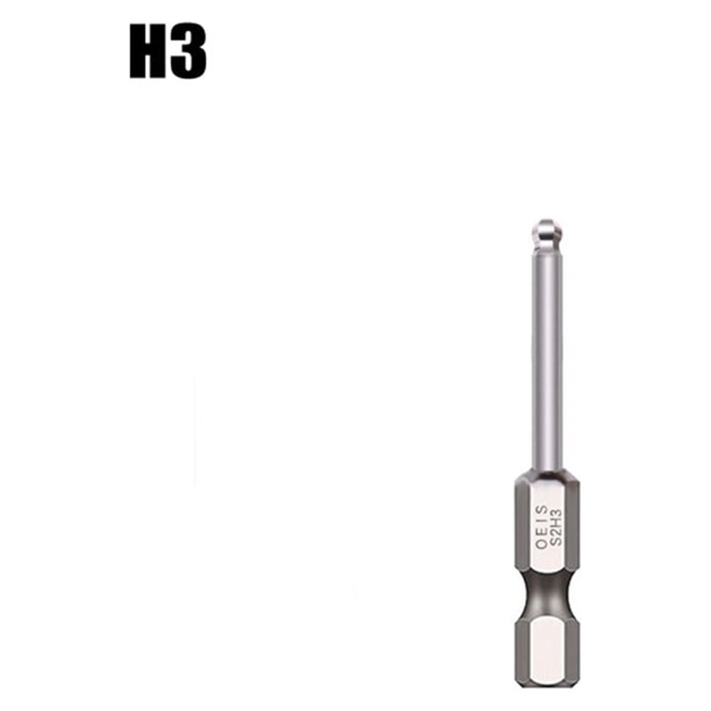 1pc Ball End Hex Screwdriver Bit Metric Hex Bit 50mm Long Magnetic ...