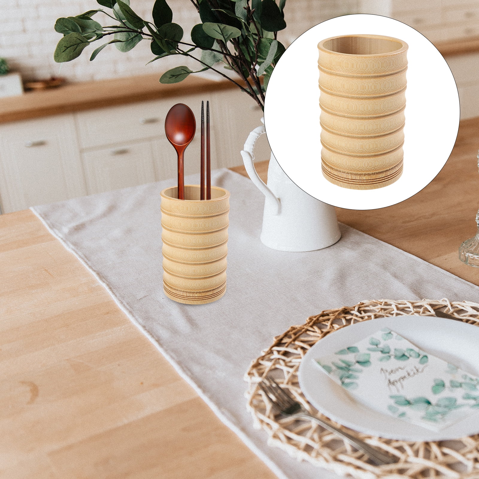 Recardis 1Pc Bamboo Kitchen Chopsticks Organizer Desktop Flatware ...