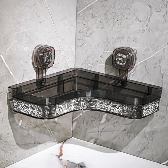 1Pc Bathroom Corner Storage Shelf with Strong Suction Cups, No-Drill ...
