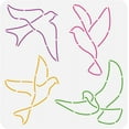 1Pc Birds Lines Stencil for Painting Plastic PET Flying Birds Stencil ...