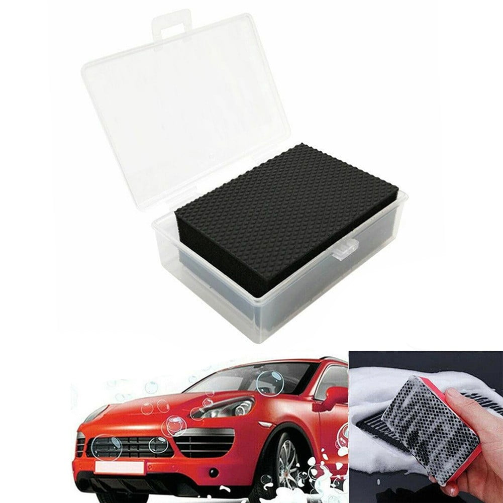 1pc Black Car Clay Bar Pad Sponge Block Cleaning Eraser Wax Polish Pad ...
