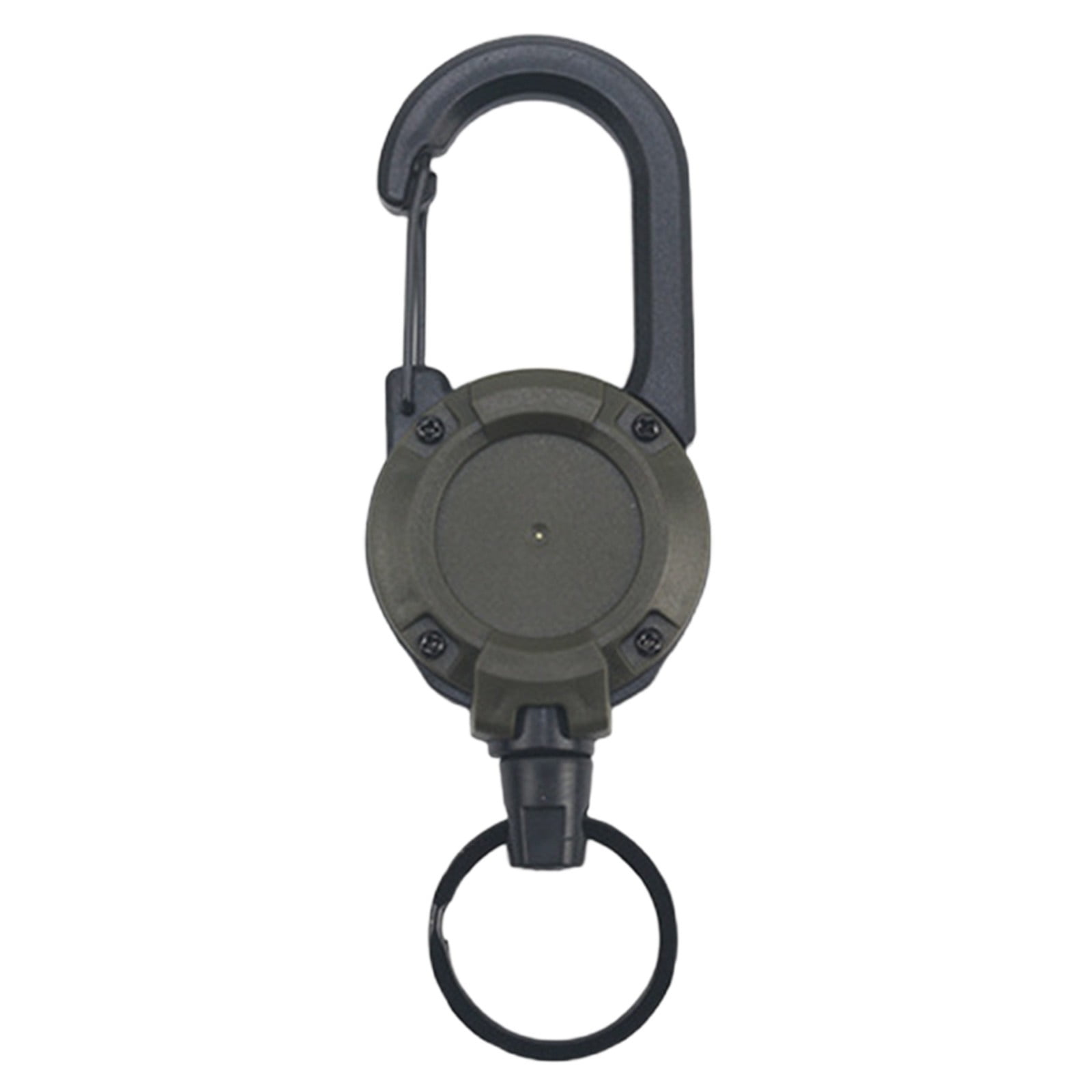 1Pc Black Retractable Carabiner Keychain, Heavy Duty Retractable ...