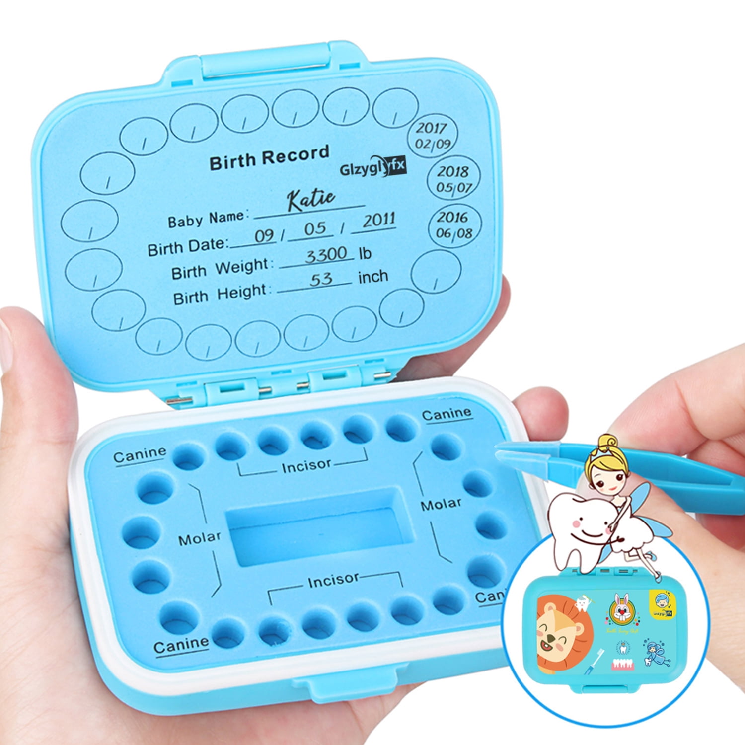 1Pc Blue Baby Teeth Holder ,Tooth Box for Lost Teeth for Kid,Tooth ...