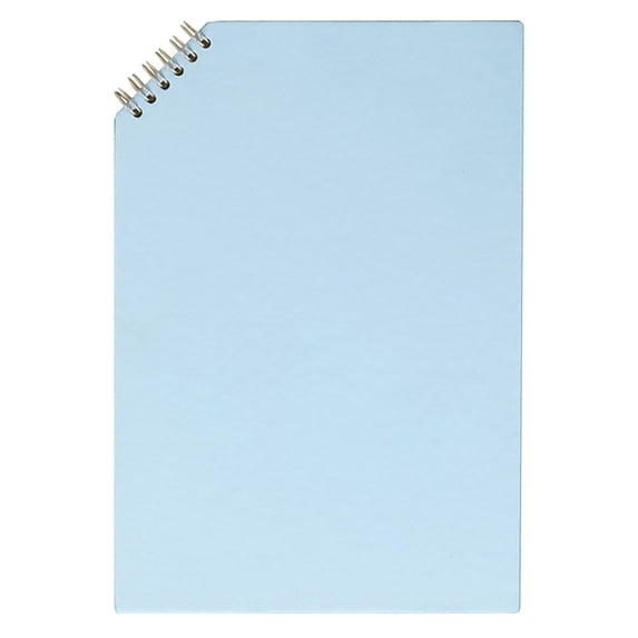 1Pc Blue Top Bound Spiral Notebook, 10.12"x6.97" Diagonal Wirebound ...