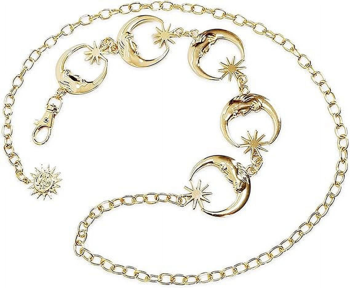 1Pc Body Chain Jewelry for Women, Waist Chain, Metal Fashionable Moon Modern Robust No ...