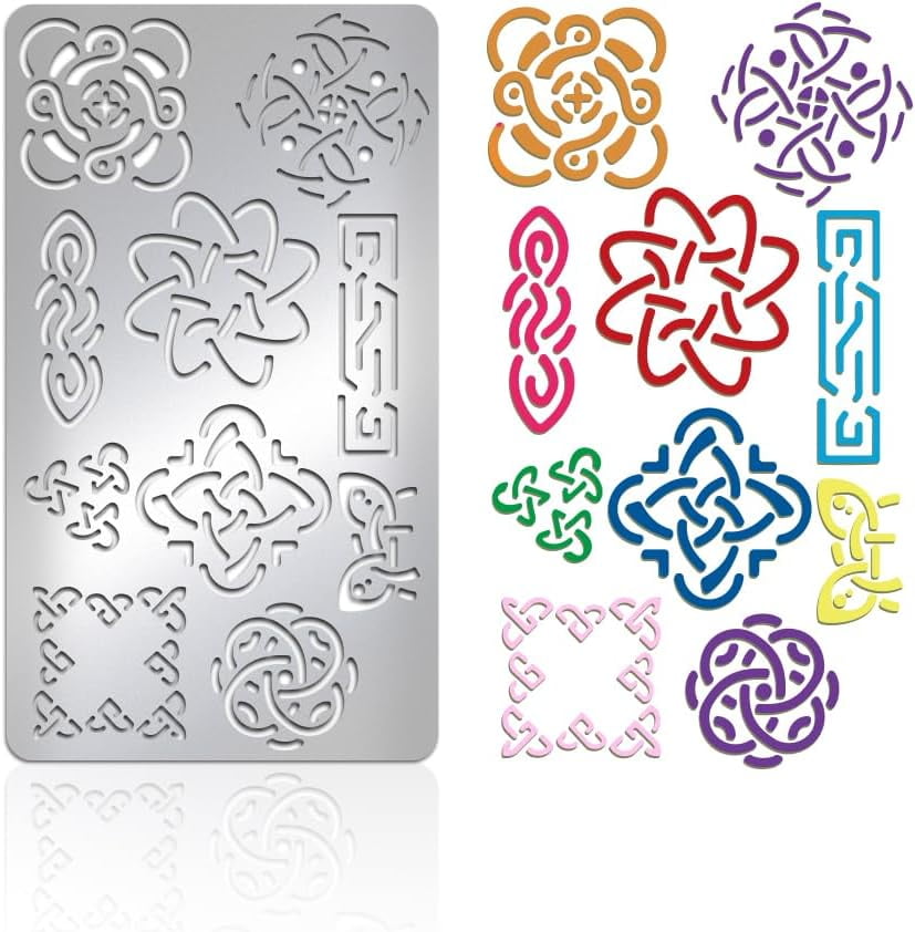 1Pc Border Metal Stencil Stainless Steel Template Tool Metal Stencils ...