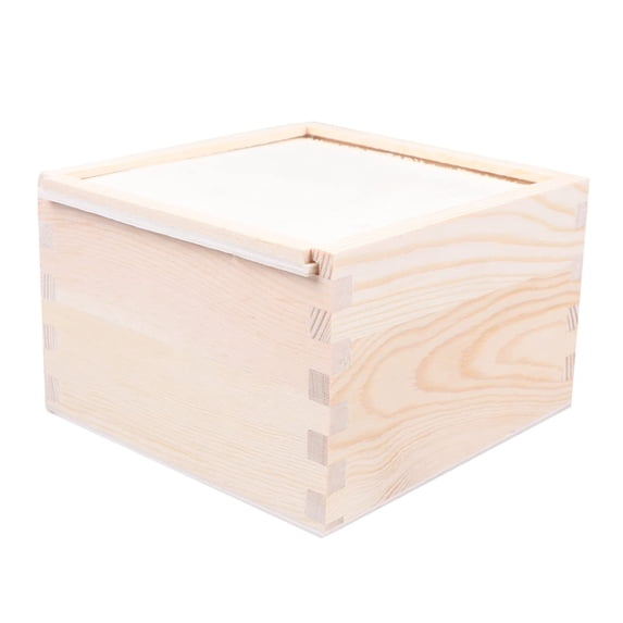 1Pc Box with Lids Sliding- Lid Wooden Boxes Decorative Storage Boxes ...
