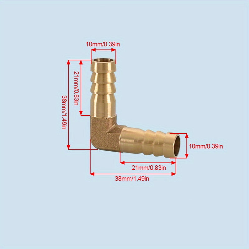 1Pc Brass Hose Barb Fitting 4mm 5mm 6mm 8mm 10mm 12mm Barb Hose 90 ...
