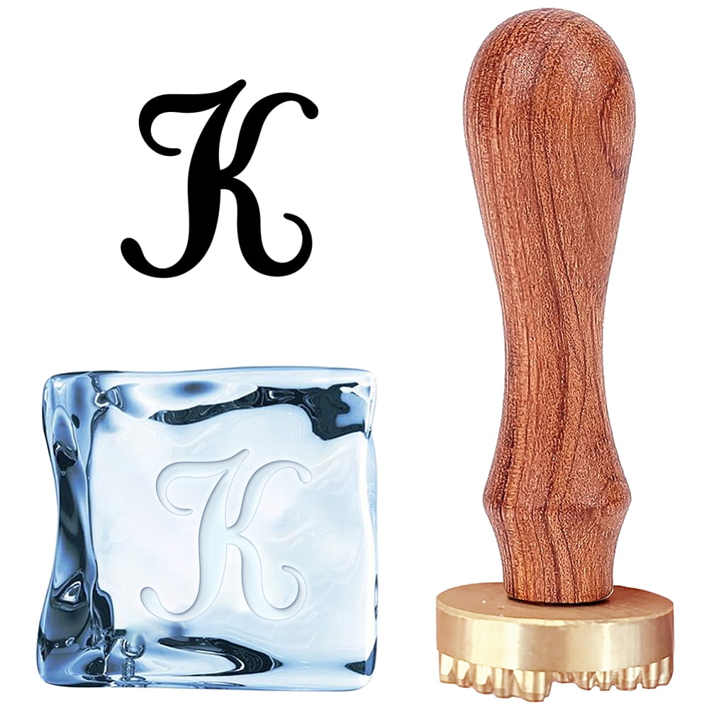 1Pc Brass Stamp Head with 1Pc Wood Handle For Wax Seal Stamp Letter ...