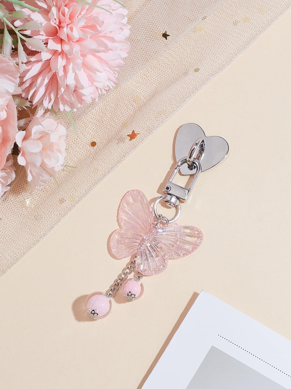 1Pc Butterfly Decor Phone Lanyard Acrylic Pendant Decorations Handsets ...