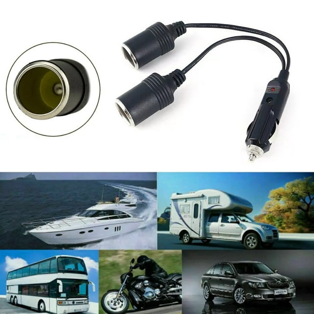 1Pc Car Splitter 12V Power Charger Port Adapter Socket Accessories ...