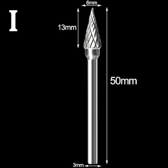 1Pc Carbide Rotary Burr Bit Metalworking Double Cut Rotary File Milling ...