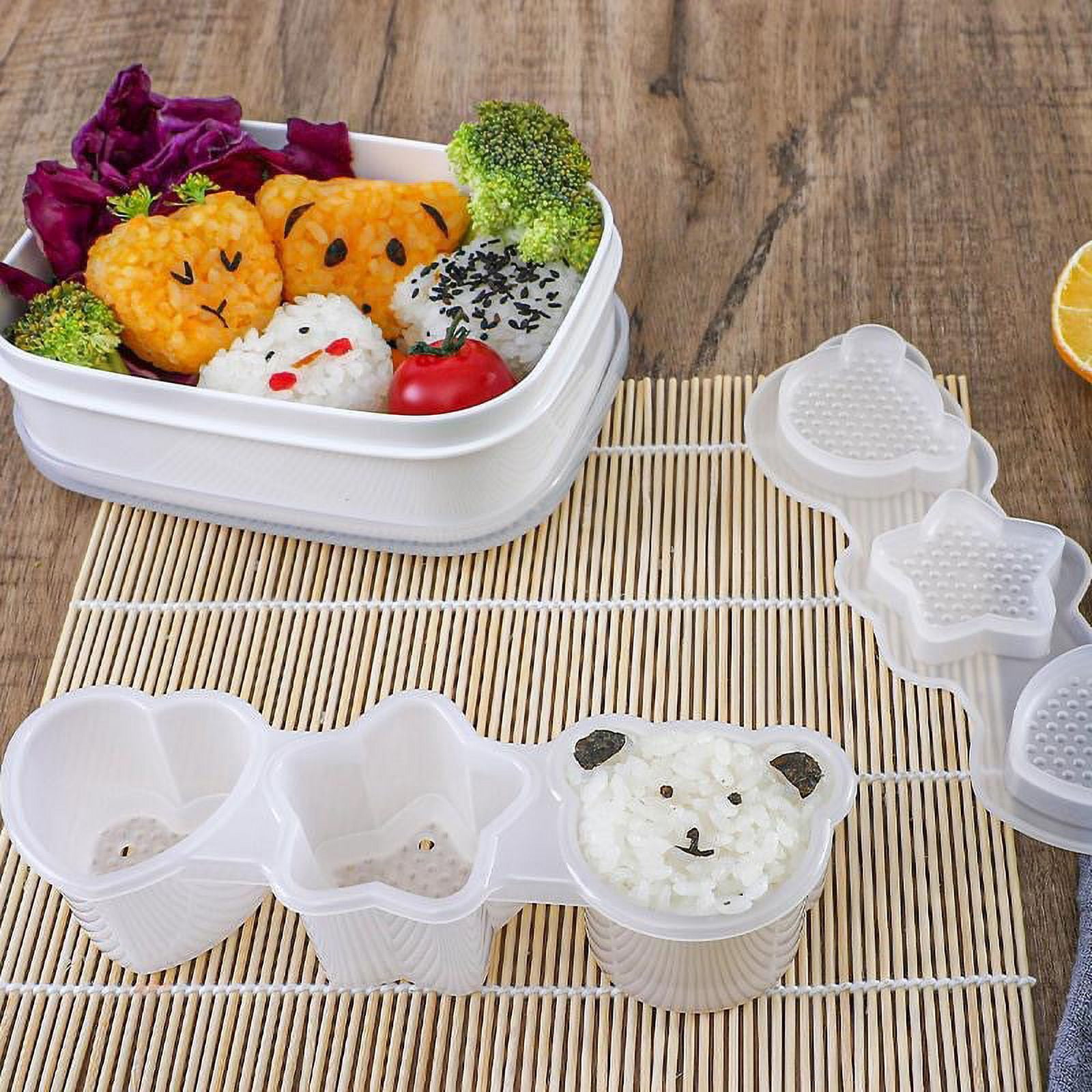 1Pc Cartoon Shape Rice Ball Mold Rice Ball Sushi Roll Bento Embossing ...
