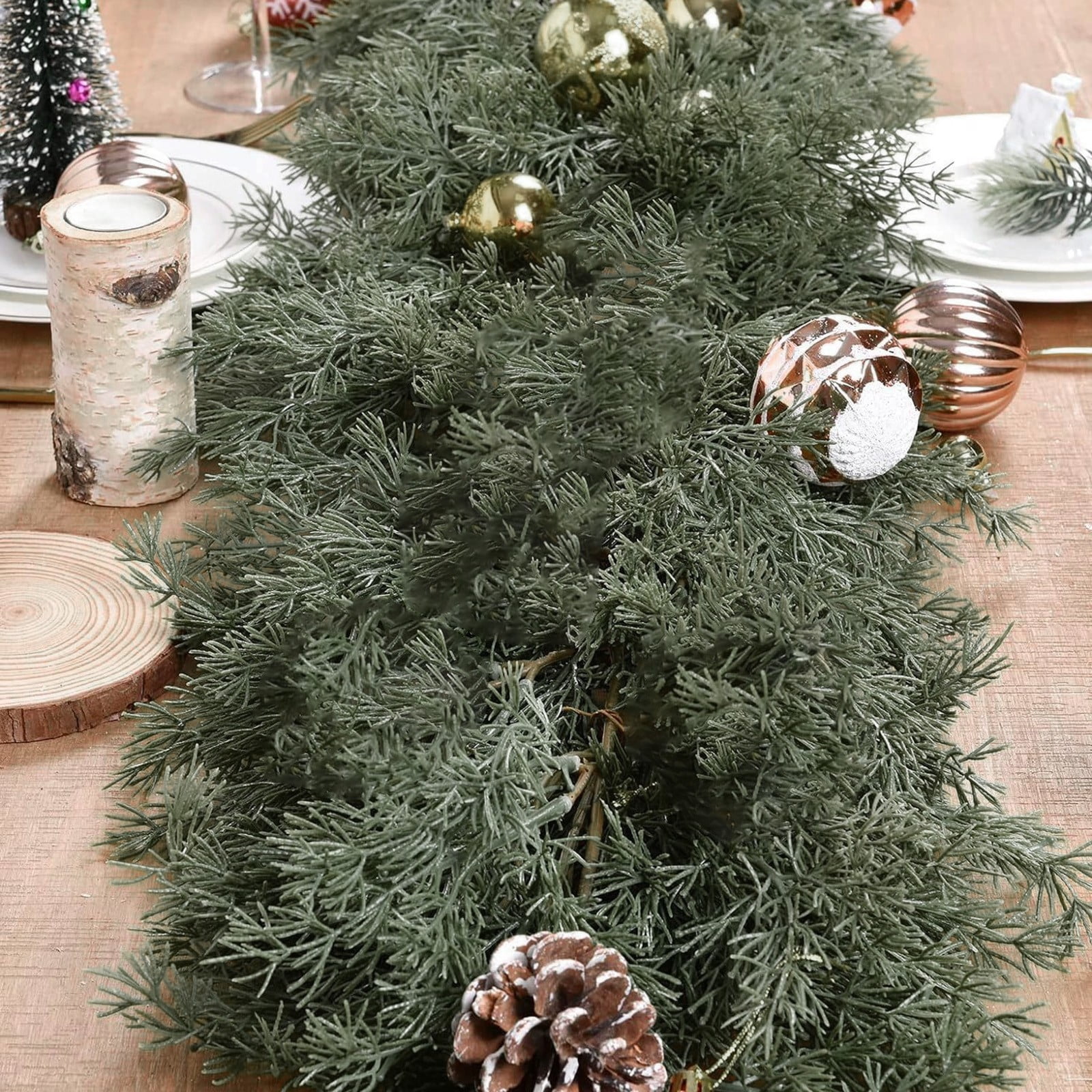 1Pc Christmas Cypress Garland,Real Touch Pine Cypress Artificial ...