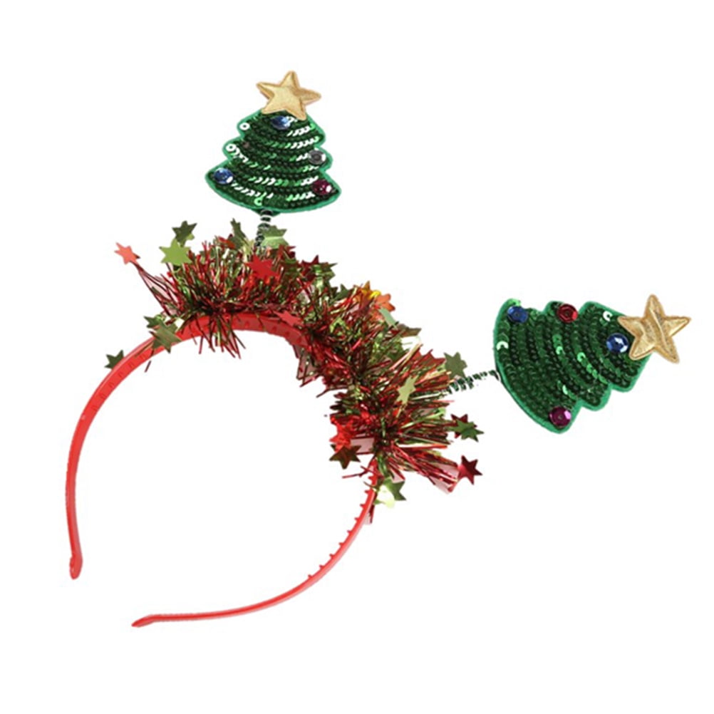 Christmas Tree Headband Holiday Hair Band Festive Party Accessory for ...