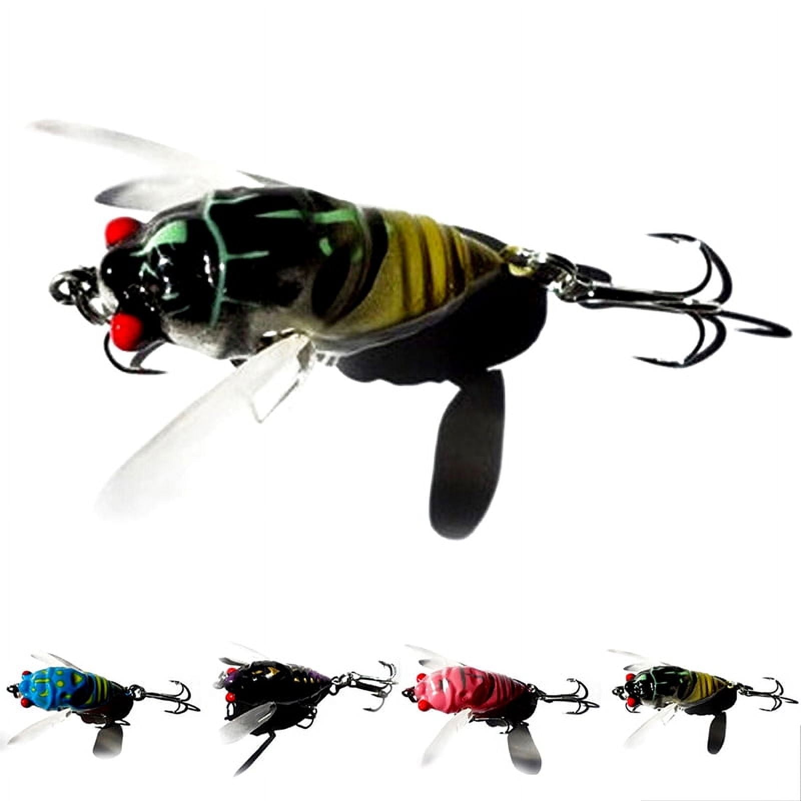 1Pc Cicada Bass Insect Fishing Lures 4Cm Crank Bait Floating .WA ...
