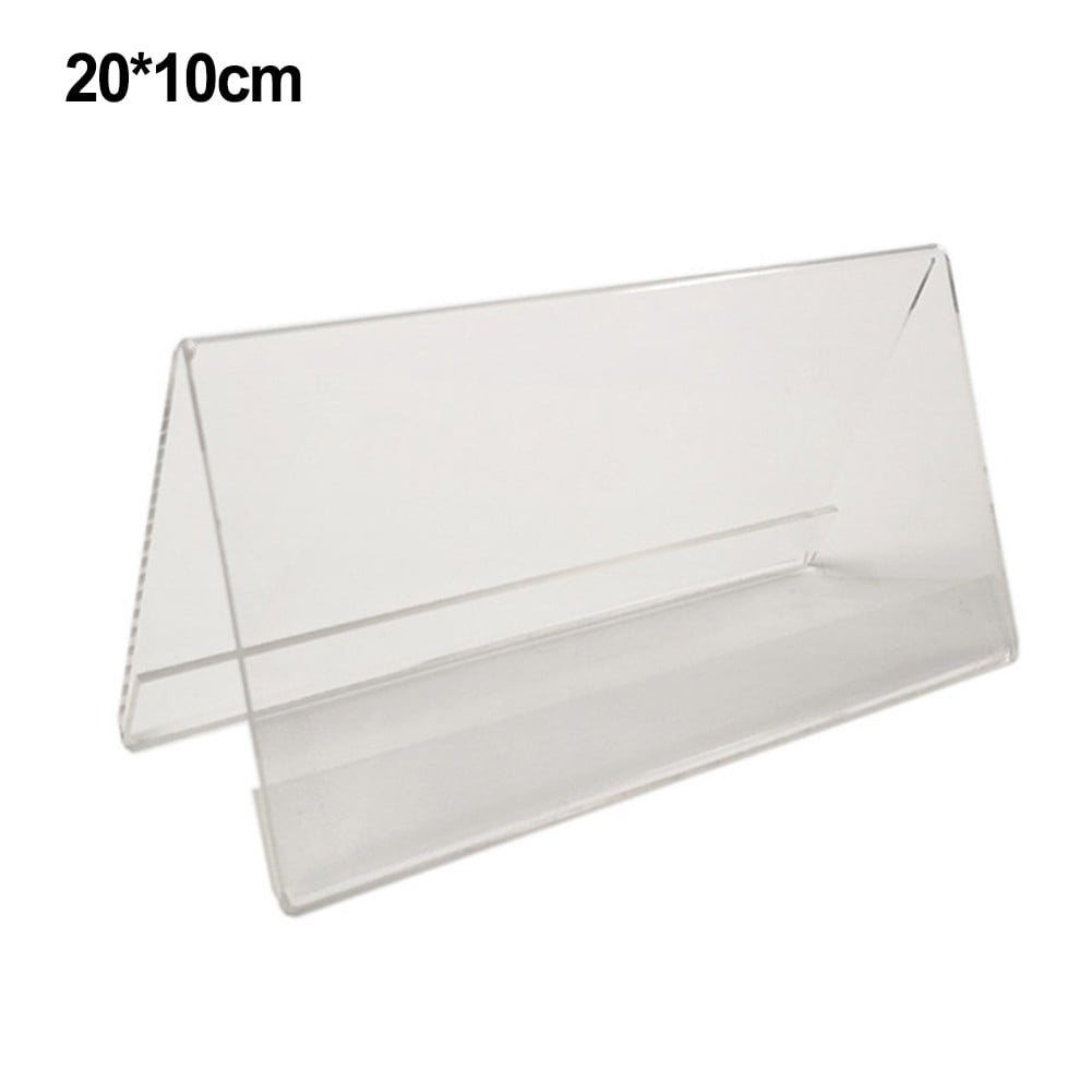 1Pc Clear Acrylic Price Tag Sign Card Holder Stands Poster Racks ...