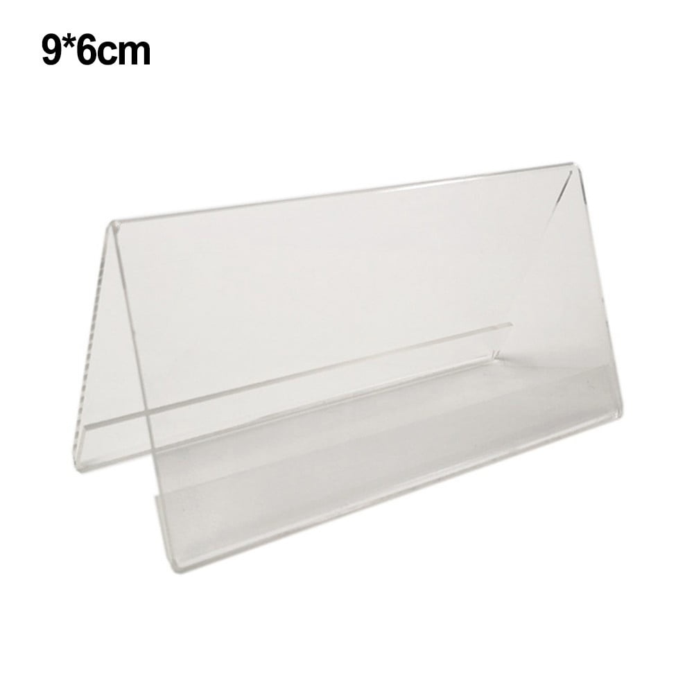 1Pc Clear Acrylic Price Tag Sign Card Holder Stands Poster Racks ...