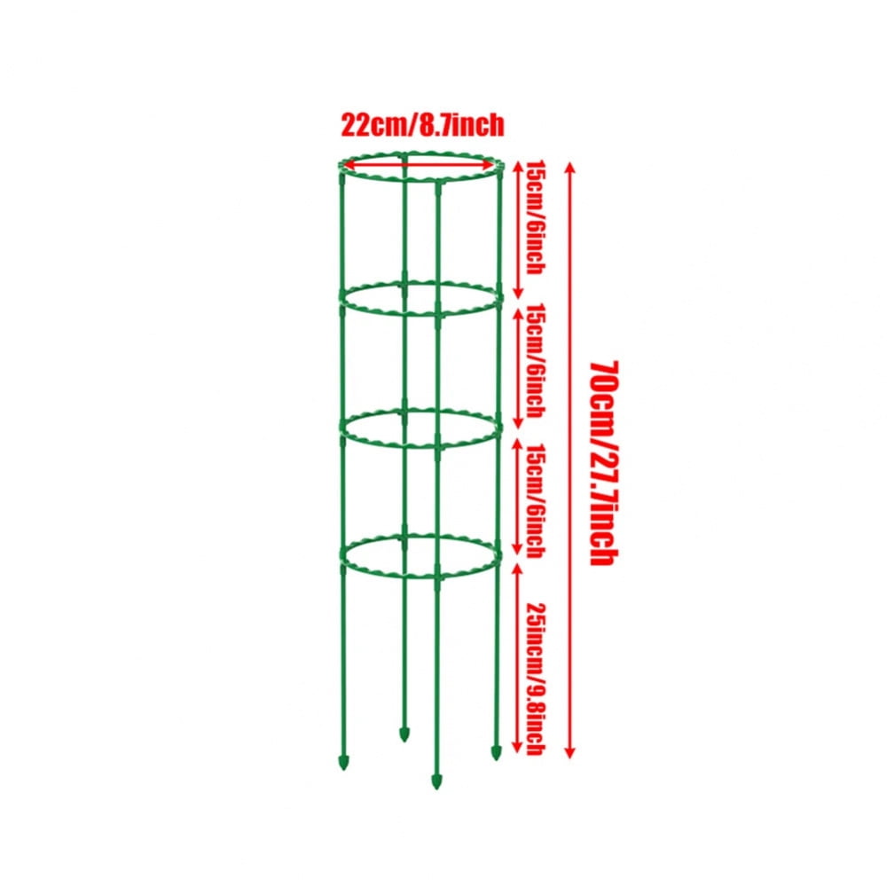 1Pc Climbing Vine Rack Plant Potted Support Frame Plastic Coated Steel ...