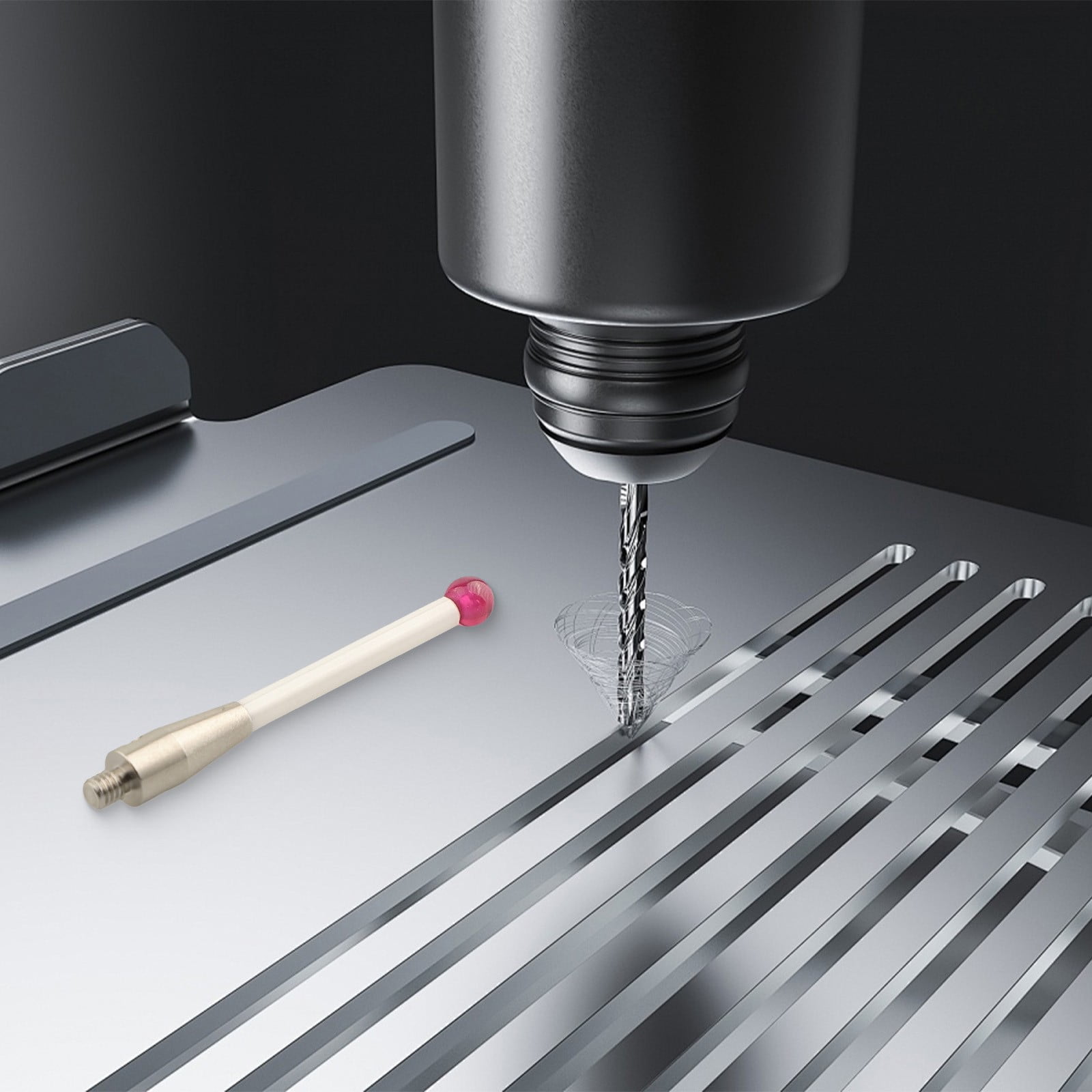 1Pc Cmm Touch Probe Cnc Probe Head 6Mm Stylus Ball Porcelain Shaft 50 ...