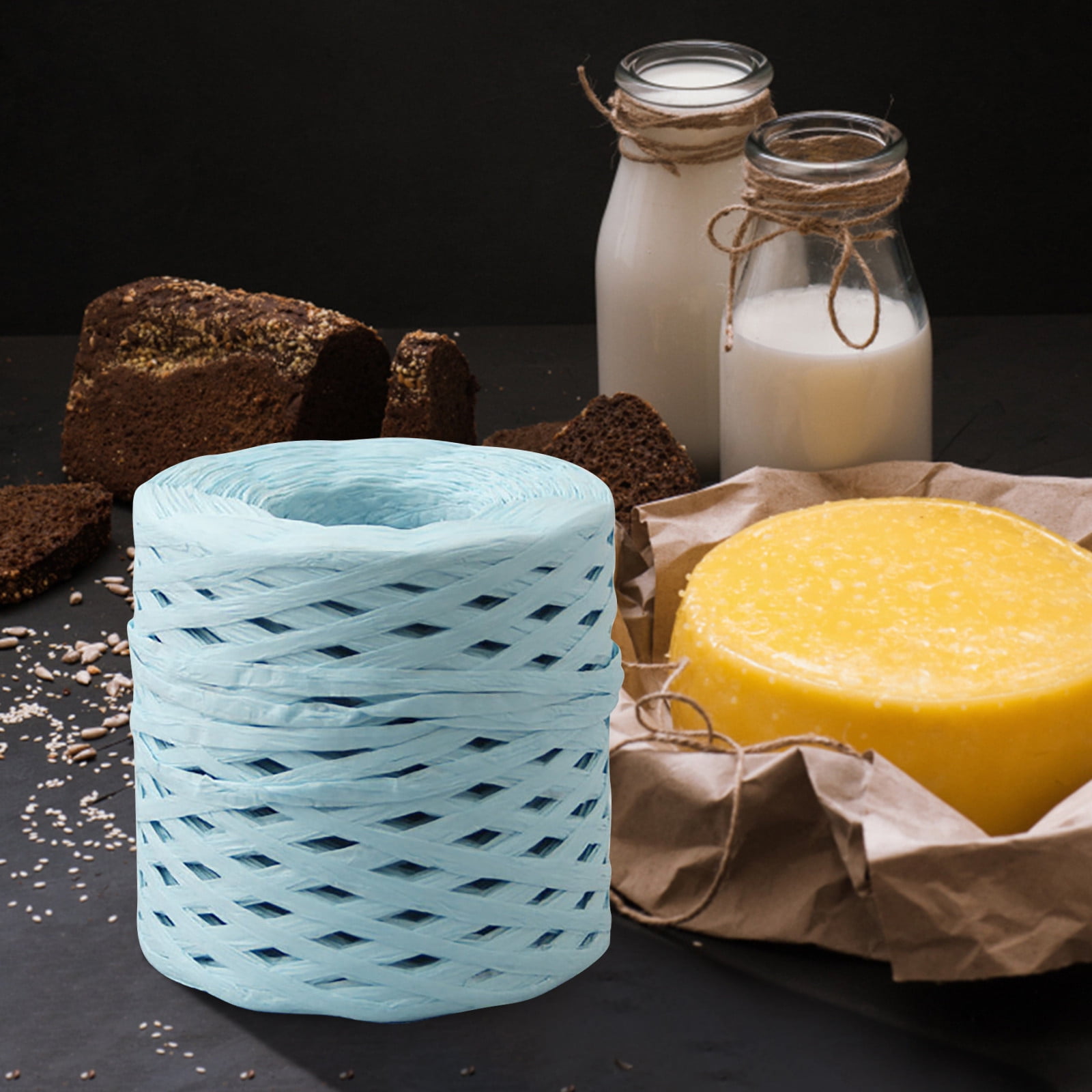 1Pc Colorful Raffia Paper Rope Hand-Woven Rope Giftt Packaging Belt ...