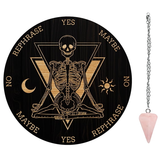 1Pc Cone/Pendulum Rose Stone Pendants 1Pc Stainless Steel Cable Chain ...