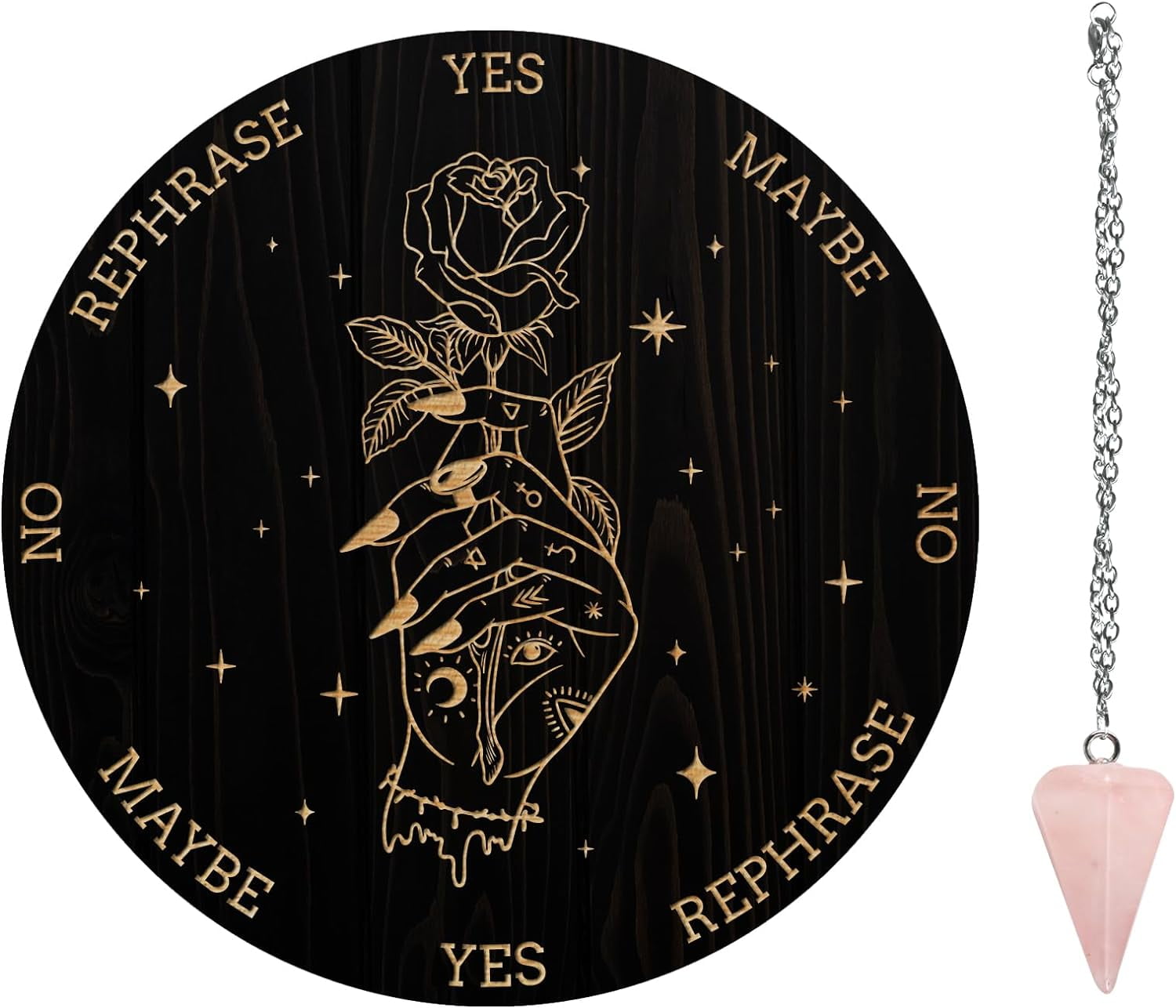 1Pc Cone/Spike/Pendulum Natural Rose Quartz Stone Pendants 1Pc 304 ...