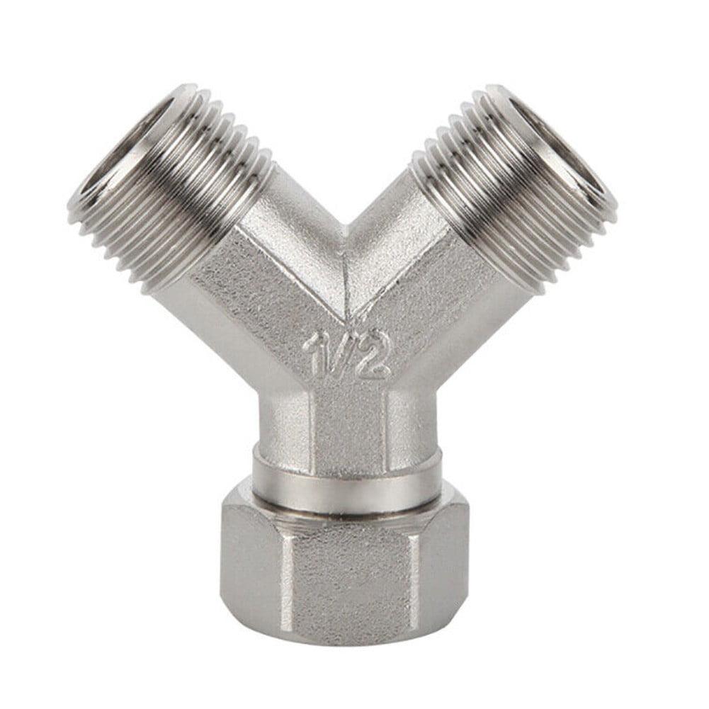 1Pc Copper Dishwasher Washing Machine Tap Y Dual Splitter 1/2\" Hot ...