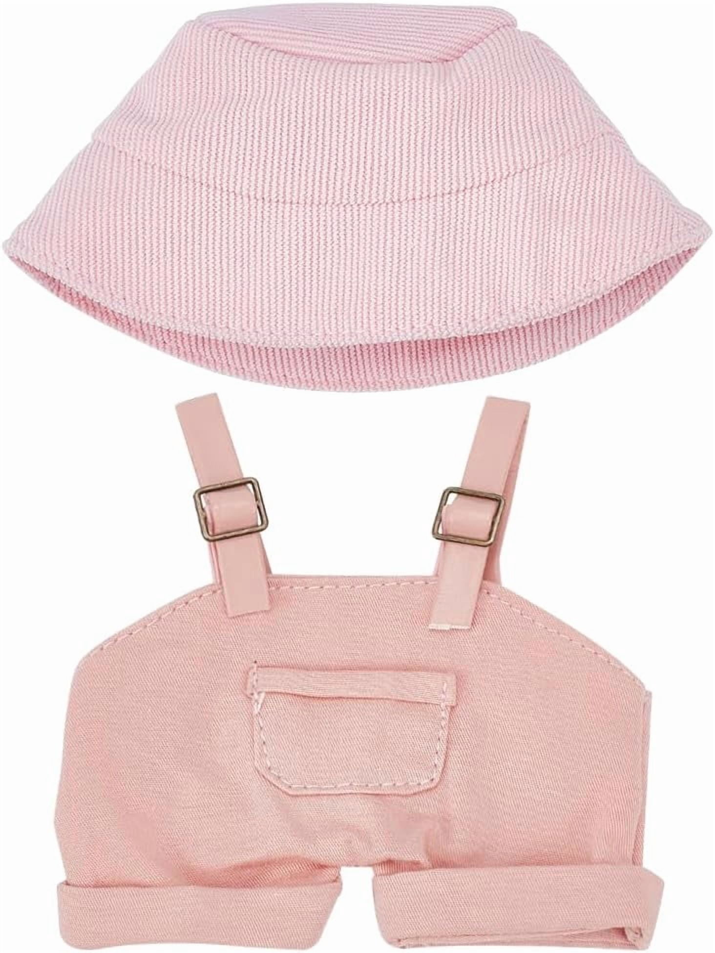 1Pc Cotton PU Leather Suspender Trousers and 1Pc Cloth Bucket Hat for ...