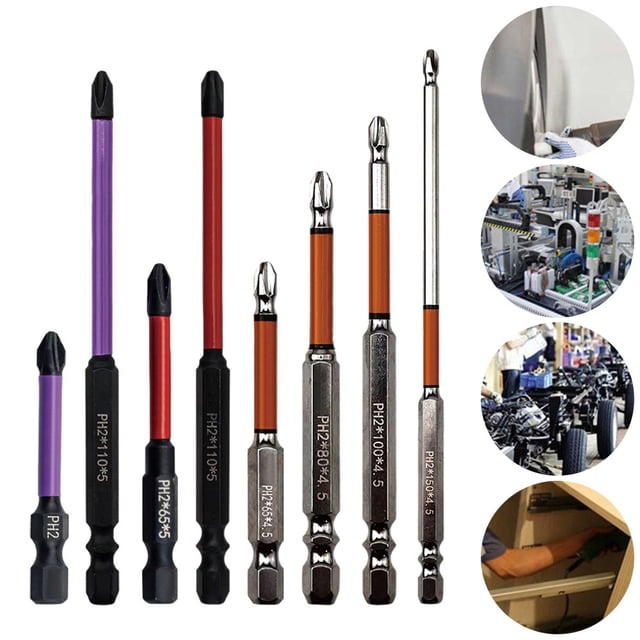 1Pc Cross Screwdriver Bit Ph2 Magnetic Batch Head Hrc61° Hrc62° Hrc63 ...