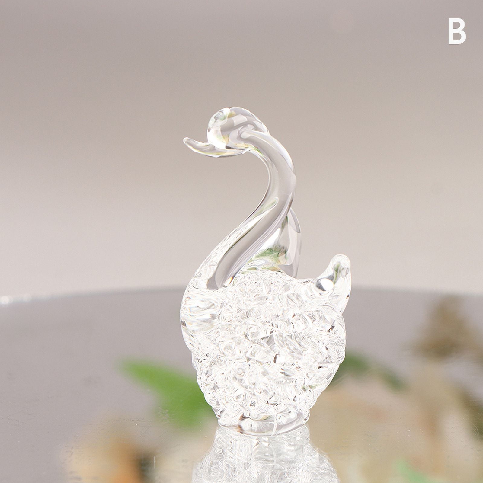 1Pc Crystal Swan figurine Glass Animal Ornament Swan Crystal Figurines ...