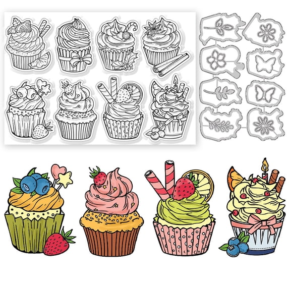1Pc Cupcake Carbon Steel Cutting Dies Stencils for DIY Scrapbooking ...