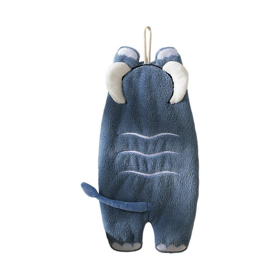 1Pc Cute Shape Hand Towel With Hanging Loop Coral Fleece Absorbent ...