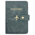 1Pc Dark Gray Compact Passport Book with Clear Interior Window, Water ...