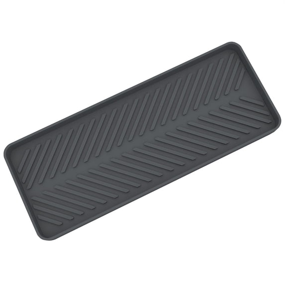 1Pc Dark Gray Silicone Sink Tray 9", Slim Sponge Holder for Kitchen ...
