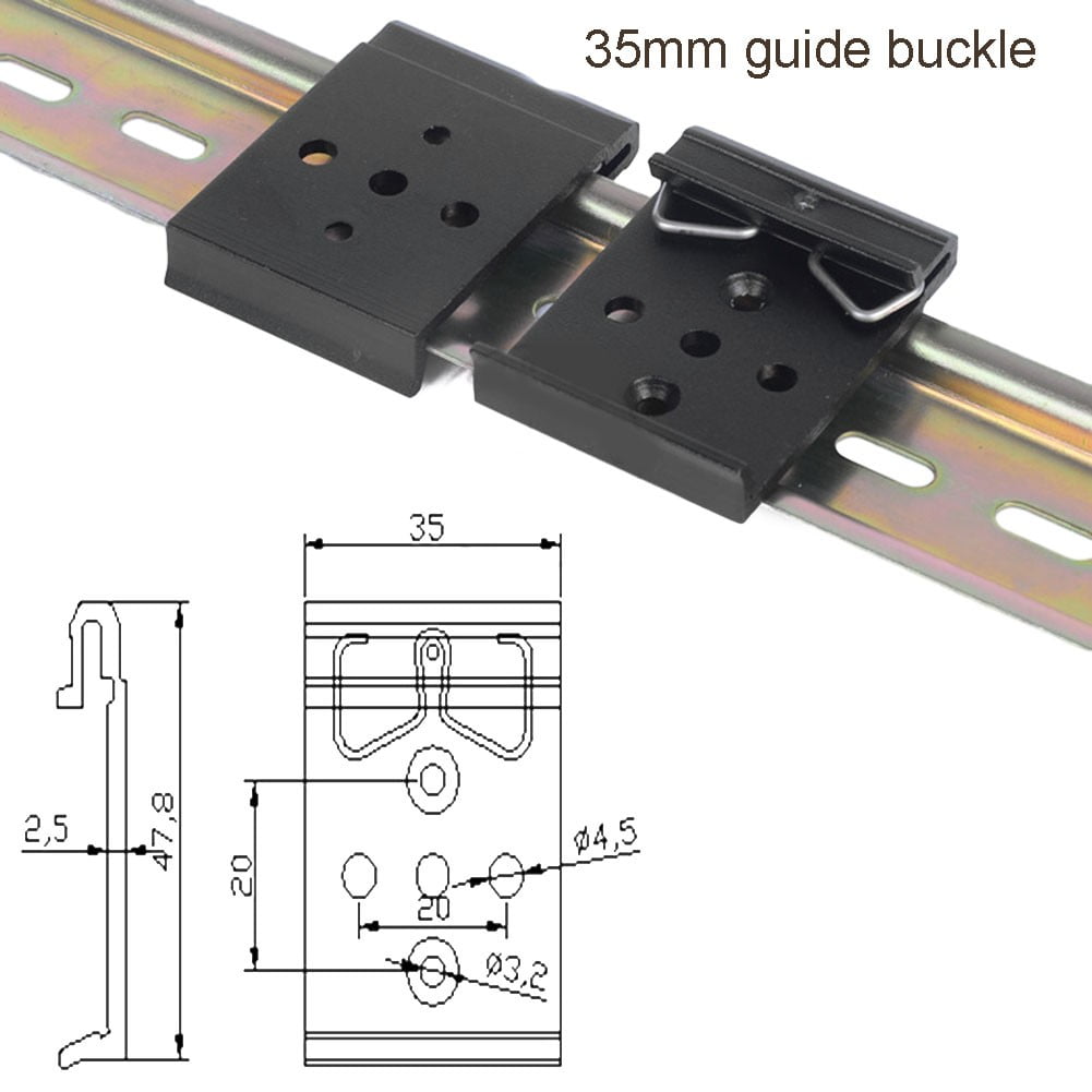 1Pc Din35Mm Guide Rail Buckle C45 Guide Rail Clip Hanging Guide Rail ...