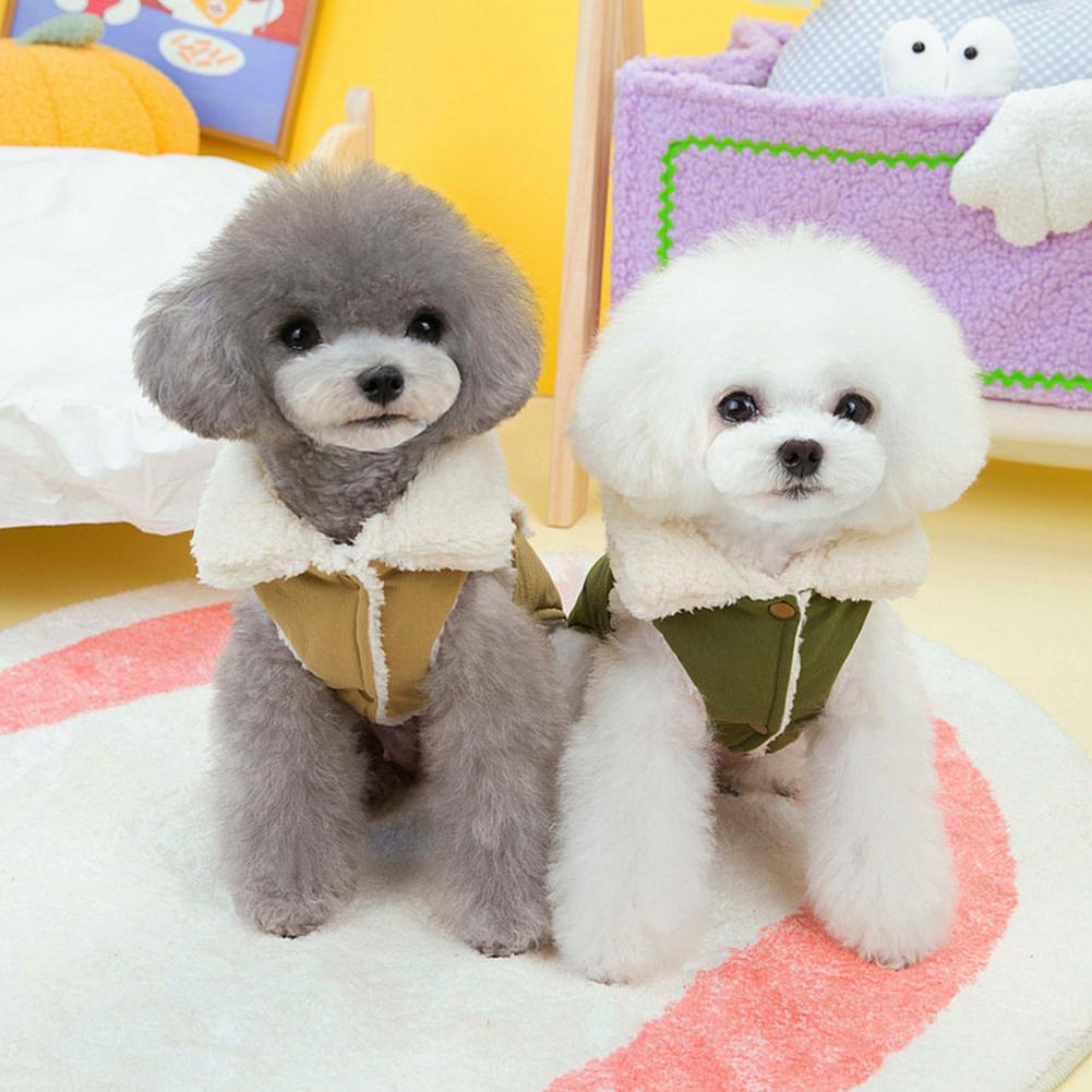 1Pc Dog Clothing Trendy Dog Fashion Stylish Pet Cotton Coat with Button ...