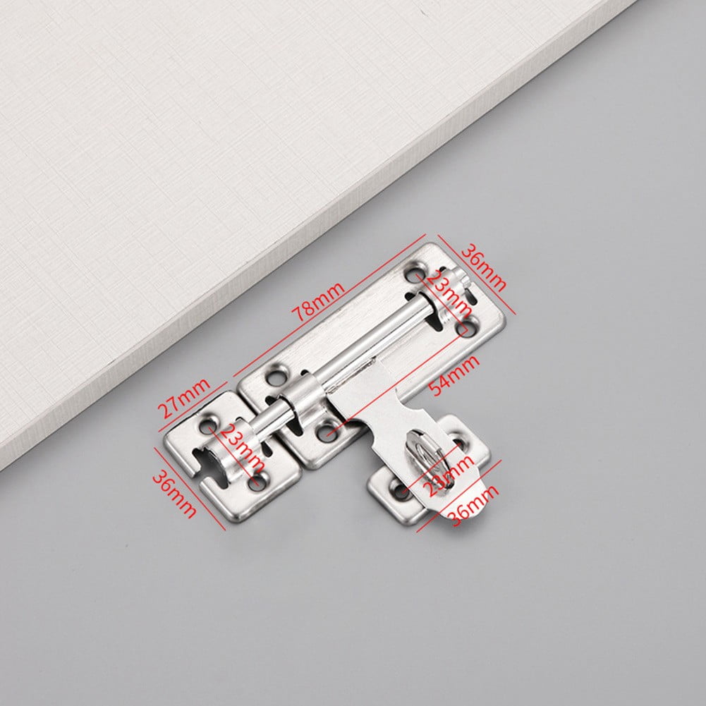 1Pc Door Security Slide Latch Lock, Keyless Entry Door Lock, Steel ...