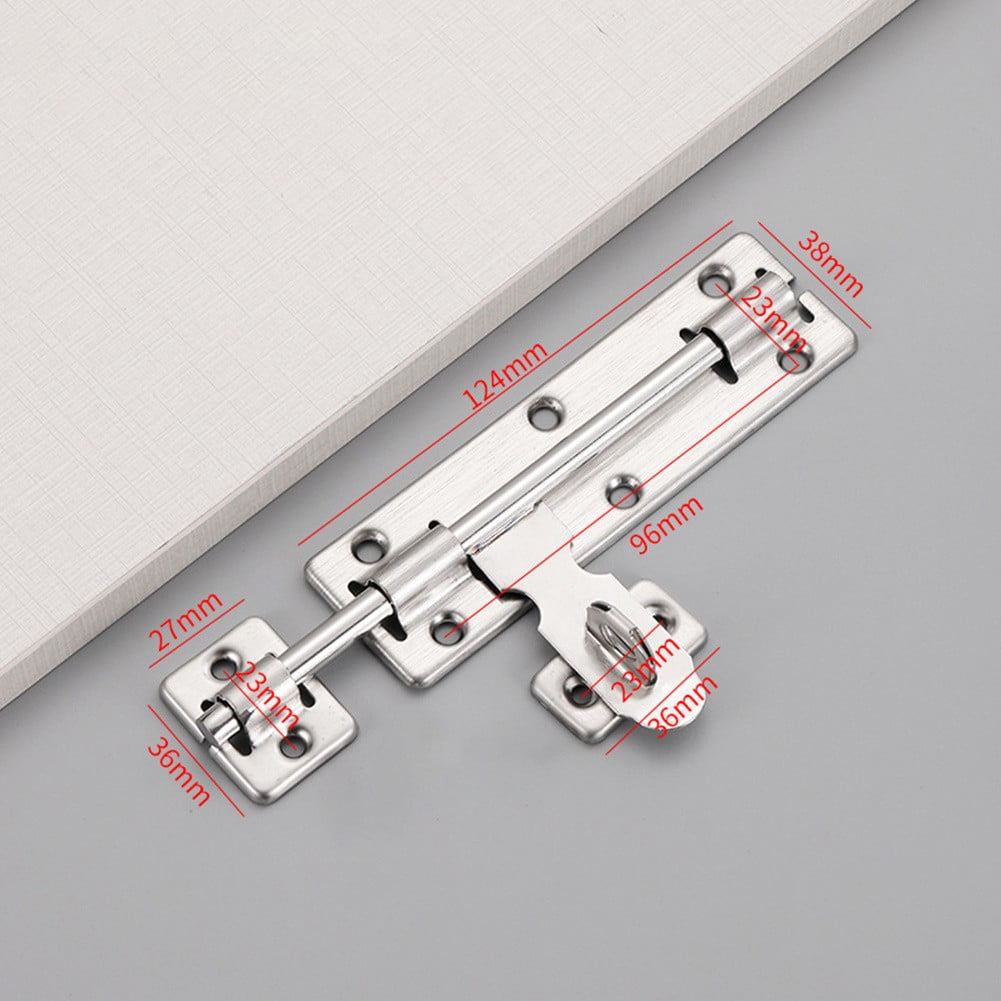 1Pc Door Security Slide Latch Lock, Keyless Entry Door Lock, Steel Sliding Door Lock, Easy to ...