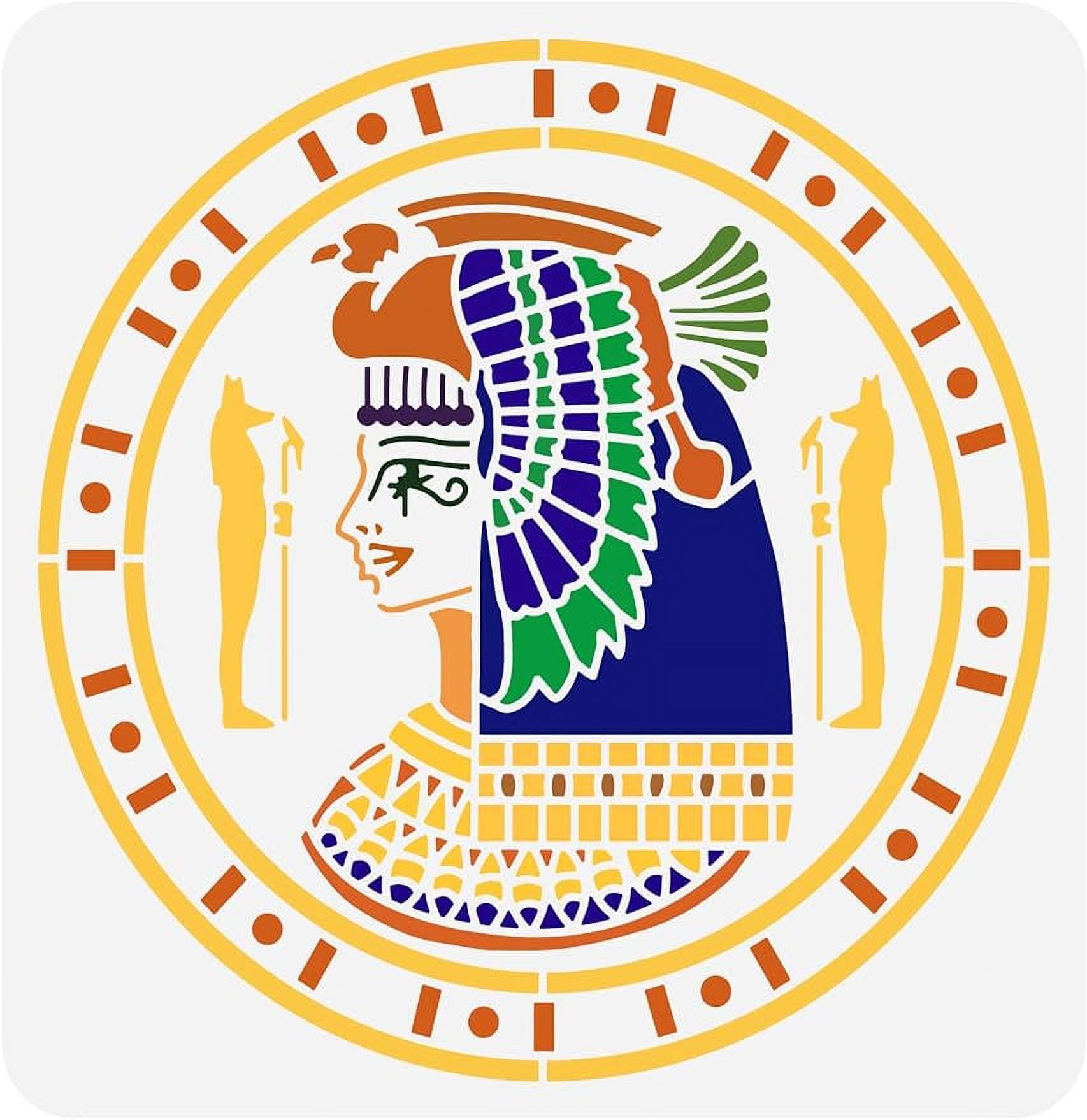1Pc Egyptian Goddess Stencil Reusable Egyptian Anubis Painting Template ...