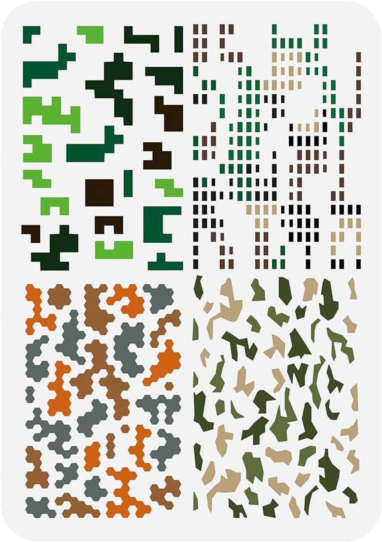 1Pc Electronic Camouflage Painting Stencil Plaid Camouflage Drawing ...