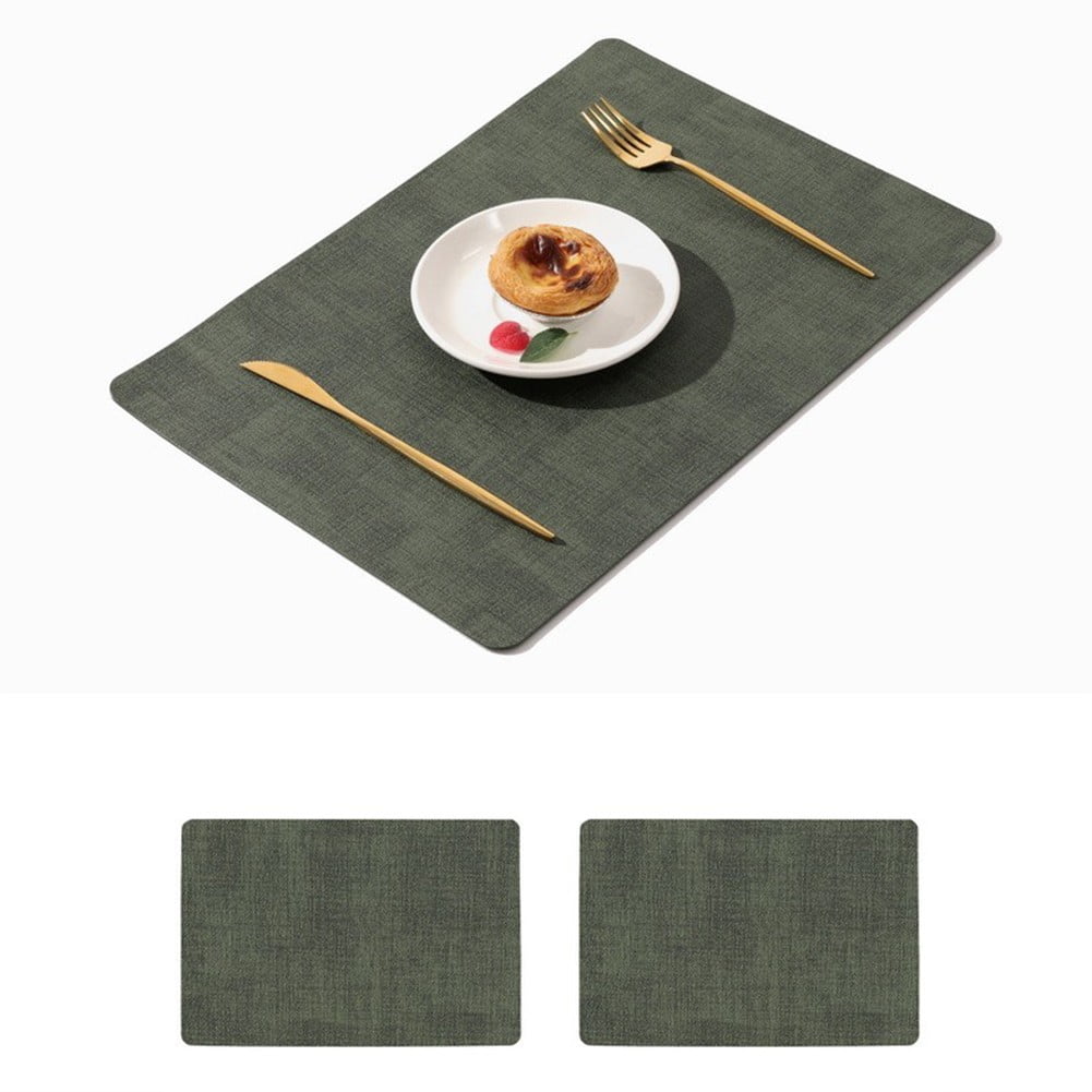 1Pc Faux Leather Placemats - Waterproof - Wipe Clean - Heat Resistant ...