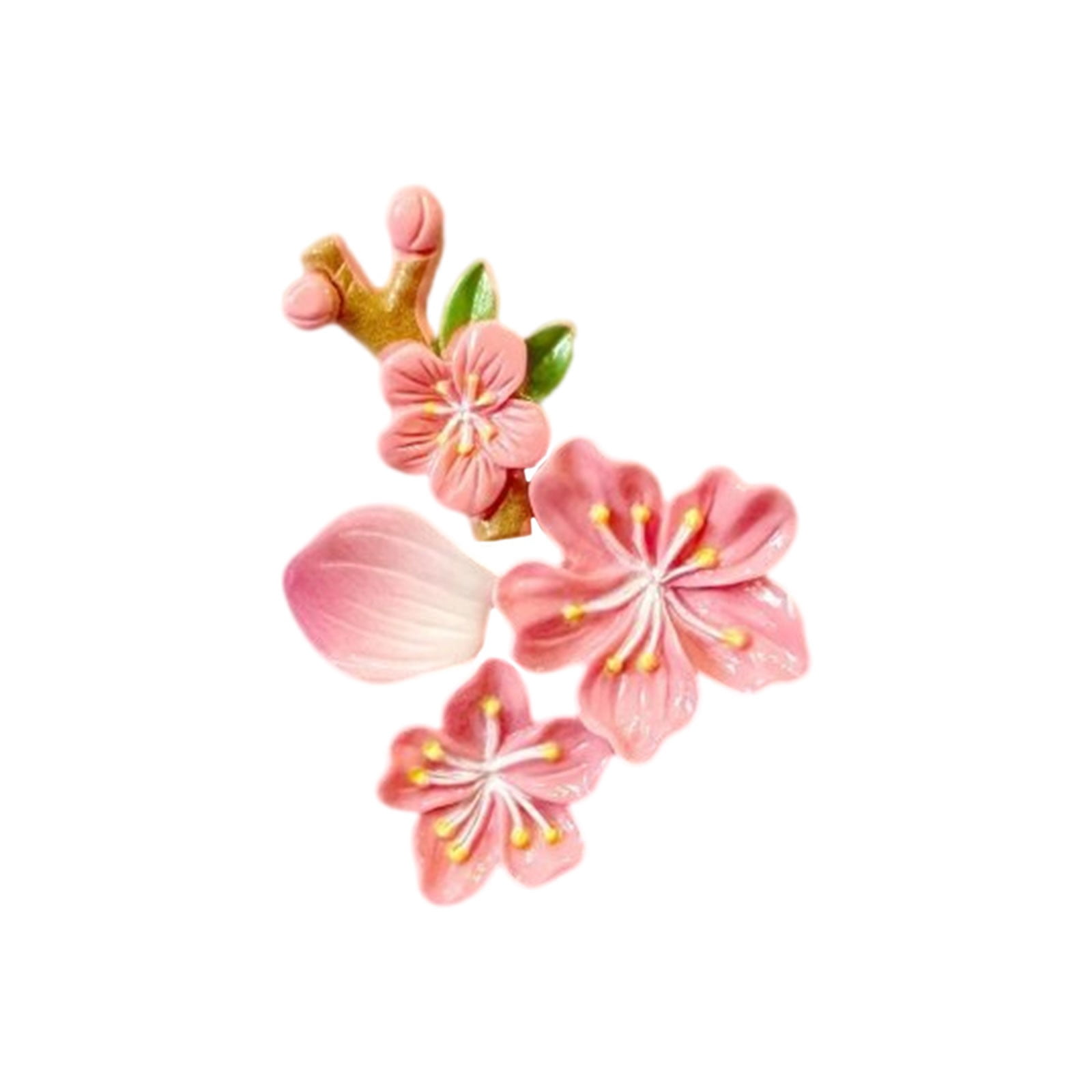 1Pc Fridge Magnets, 3D Flower Refrigerator Magnets, Cute Resin Peach ...