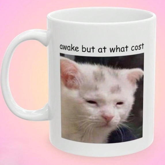 1Pc Funny Awake But At What Cost Ceramic Coffee Mug 11oz Sleepy Mug ...